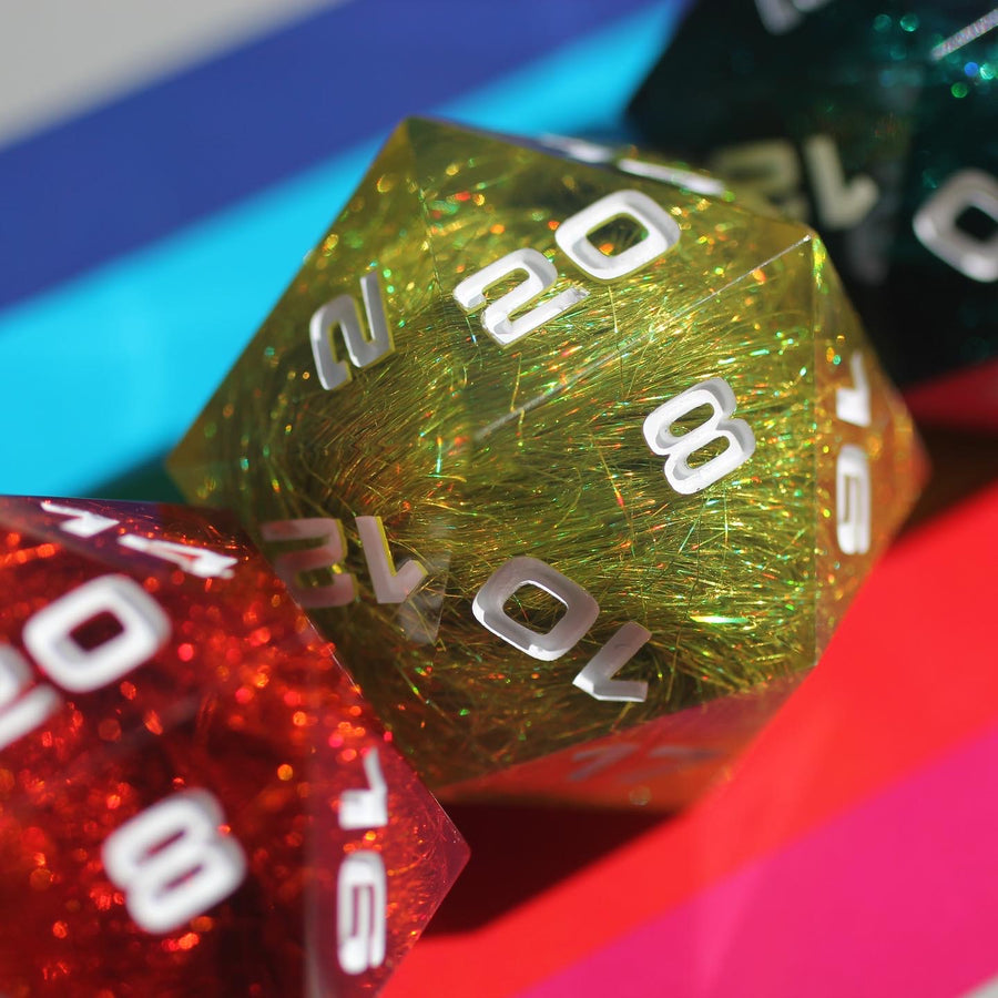 Holographic Fiber 34mm D20 Chonk – Aether Objects
